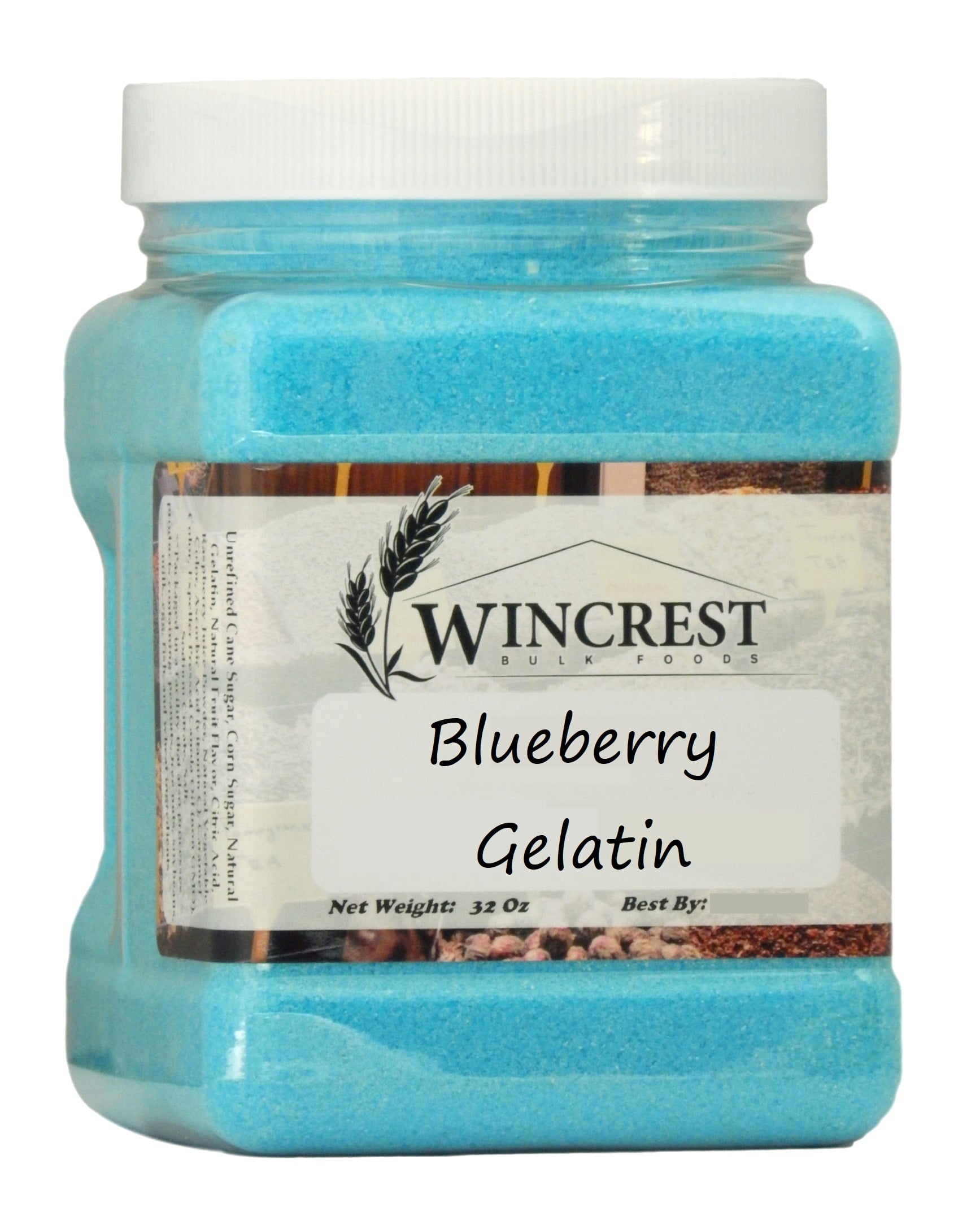 Wincrest Bulk Foods Blueberry Gelatin, Sweet Juicy Flavor, 2 Lb Tub ...