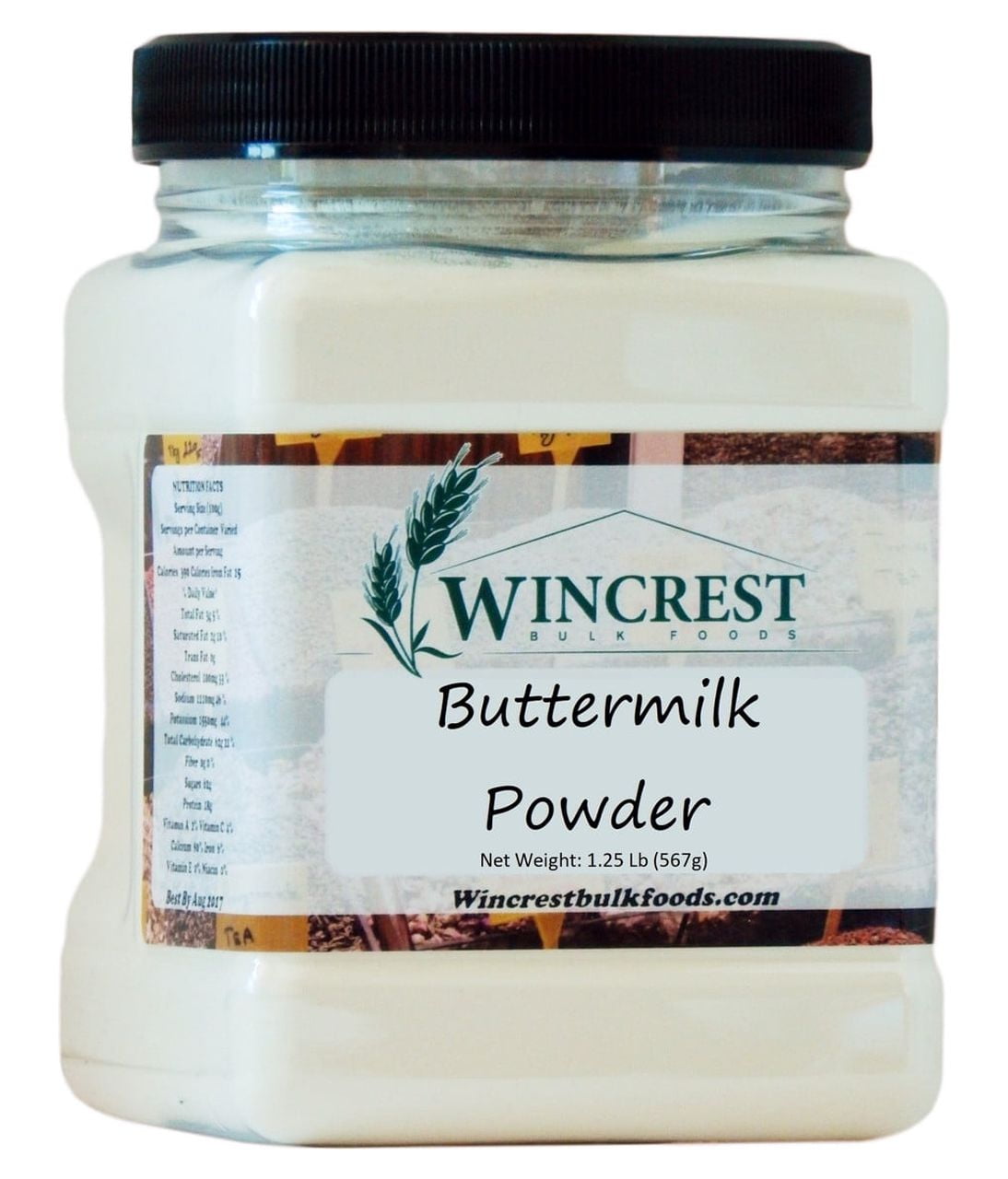 Wincrest Bulk Foods Buttermilk Powder, 1.25 Lb Tub, Use in Pancakes ...
