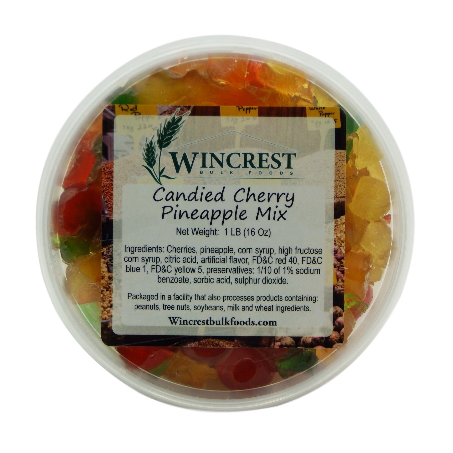 WinCrest 1 Lb Tub of Candied Cherry Pineapple Mix for Fruit Salad ...