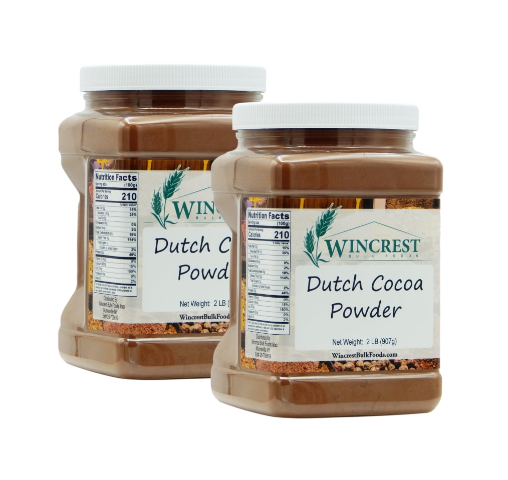 Premium Dutch Cocoa Powder, Alkalized, Dark 10-12% Fat Content, 2 Lb ...