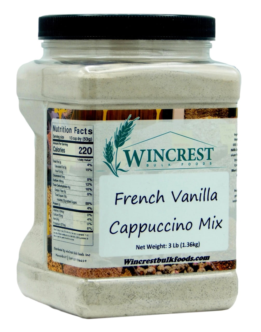 WinCrest Powdered Sugar Flavored French Vanilla Cappuccino Coffee Mix - 3 Lb Tub - Walmart.com