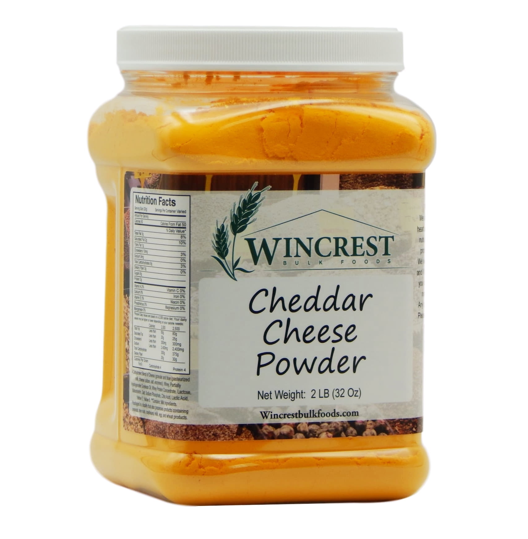 Wincrest Bulk Foods Cheddar Cheese Powder, 2 Lb Tub, Perfect for ...