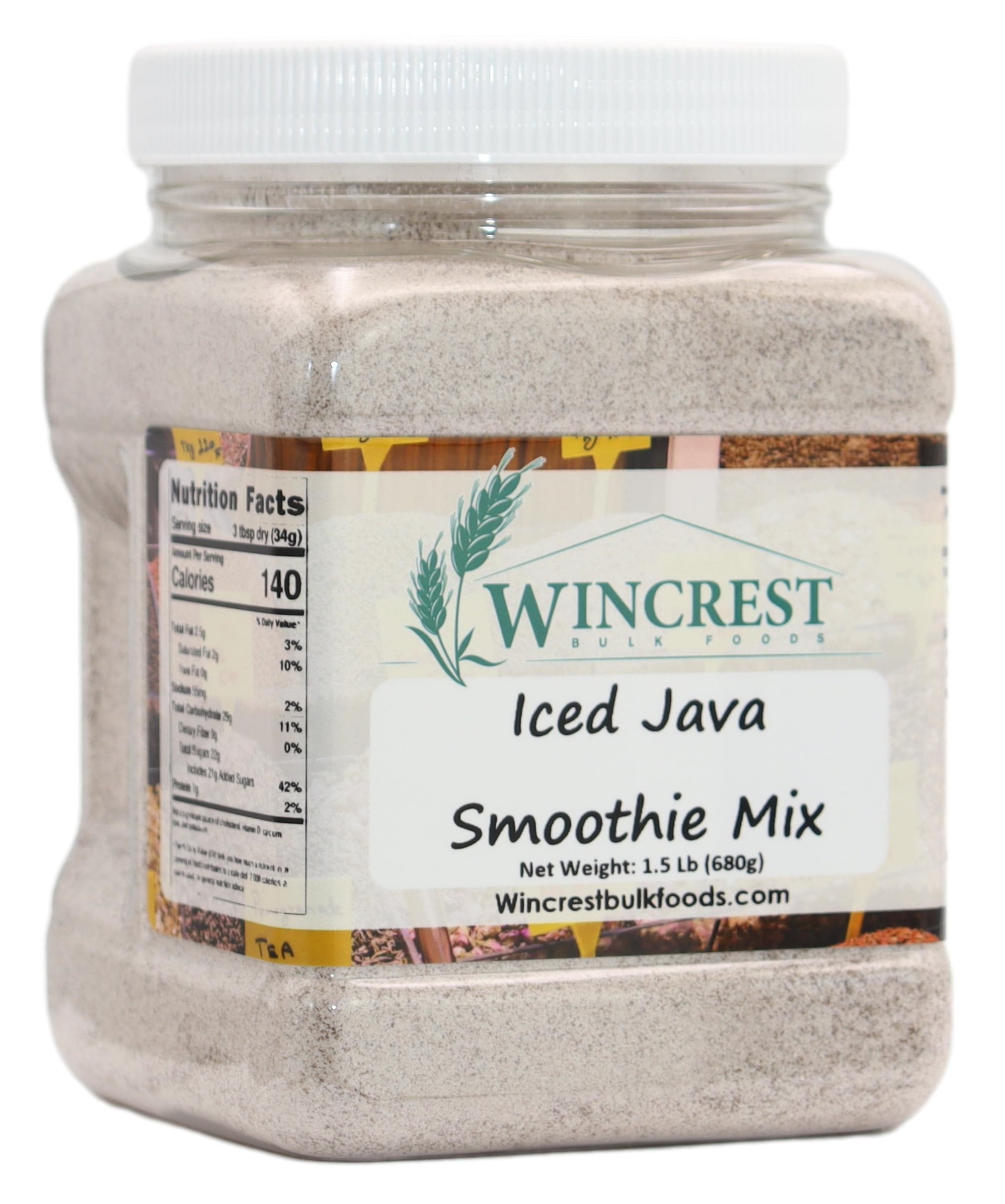 WinCrest Iced Java Smoothie Mix, Mocha Flavor, 1.5 Lb Tub, Creamy ...