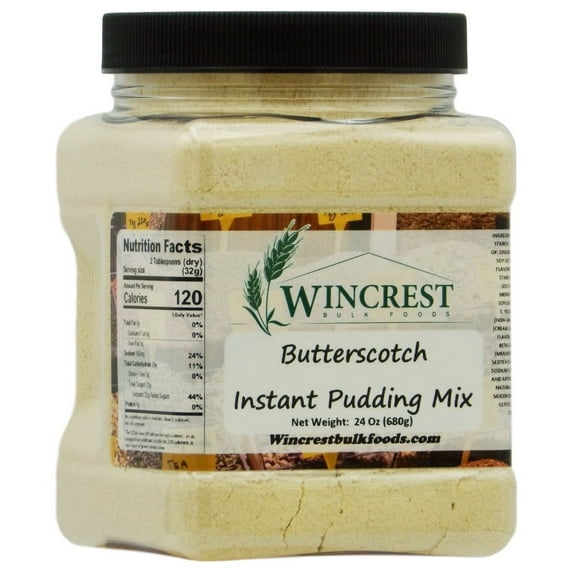 Wincrest Bulk Foods Instant Butterscotch Pudding Mix, 1.5 Lb, Smooth ...