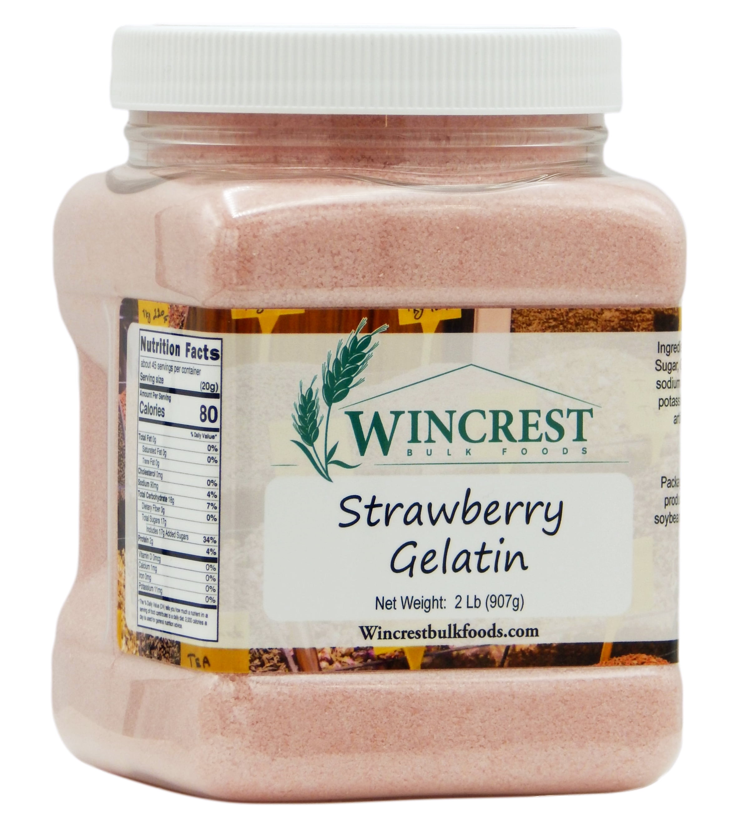 WinCrest Bulk Flavored Instant Strawberry Gelatin - 2 Lb Tub - Walmart.com