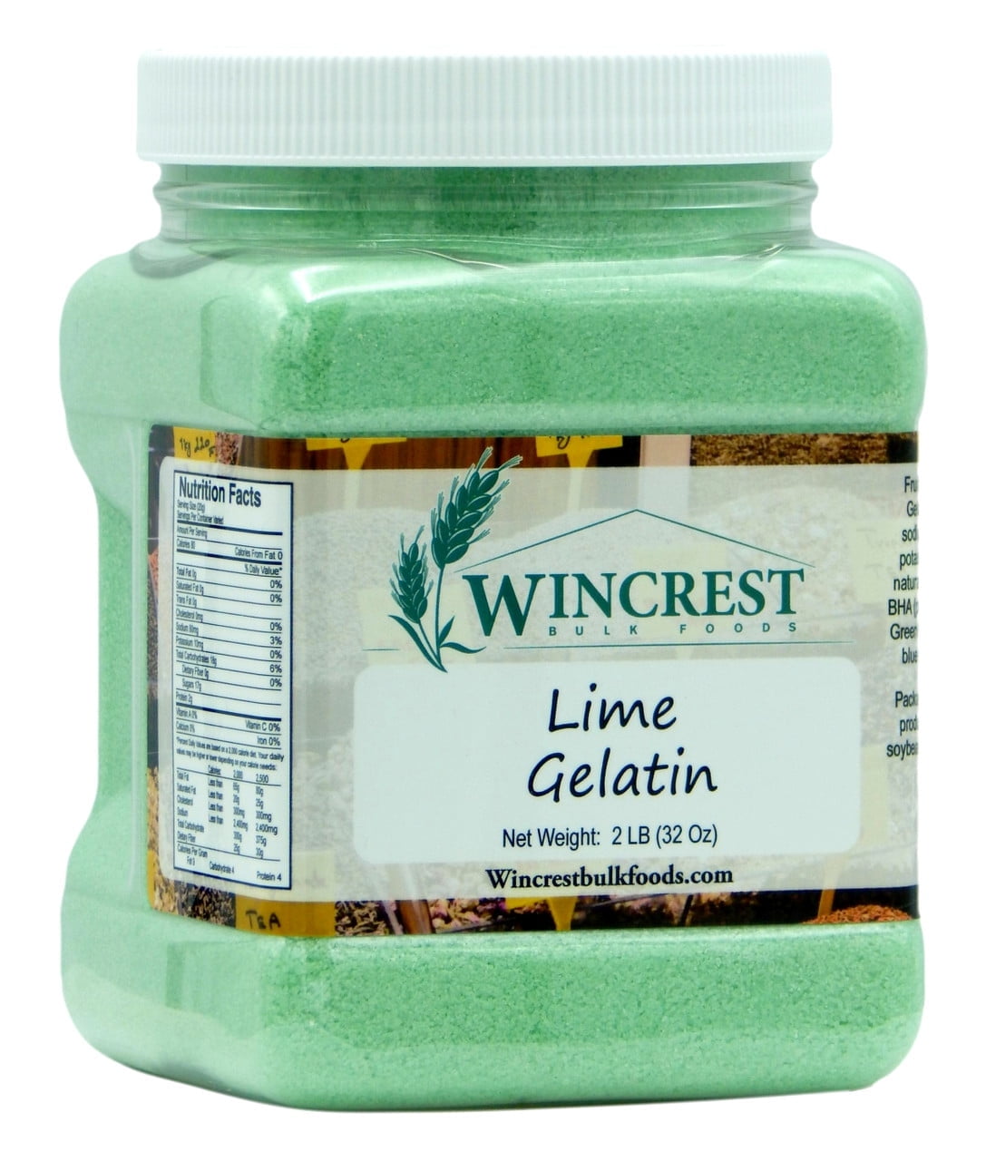 WinCrest Lime Flavored Gelatin - 2 Lb Tub - Walmart.com