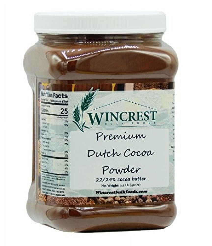 Wincrest Dutch Cocoa Powder, High Fat, 2.5 Lb Tub, Perfect for Baking ...