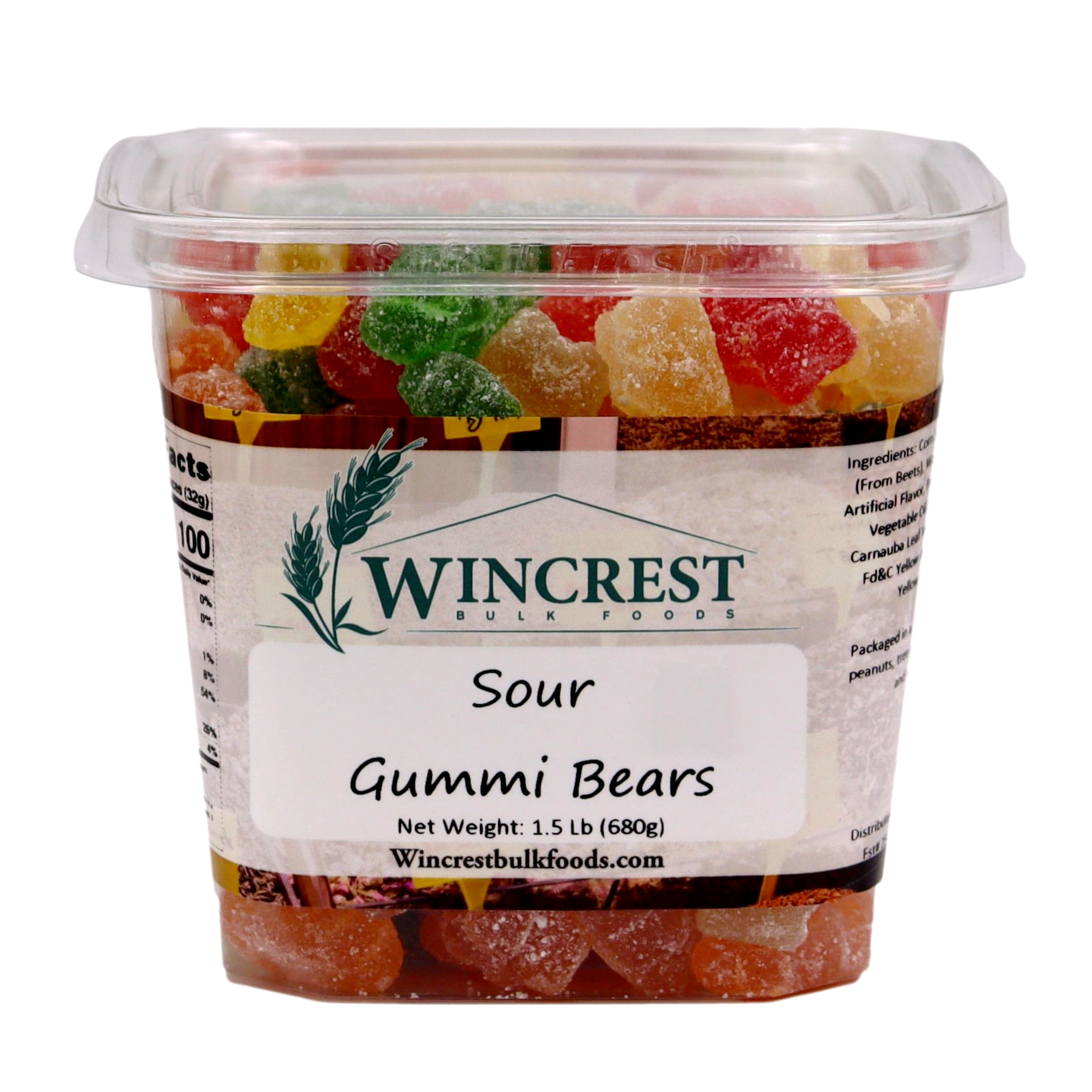WinCrest Sour Gummi Bears - 1.5 Lb Tub - Walmart.com