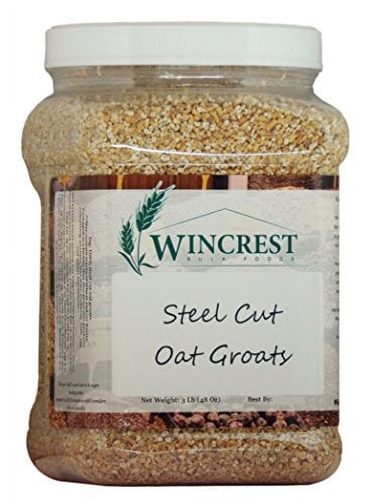 Wincrest Bulk Foods, Steel Cut Oat Groats, 3 Lb Tub, Nutty Flavor ...