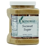 WinCrest Natural Sucanat Sugar - 3 Lb Tub, Quick Dissolving, Product of ...