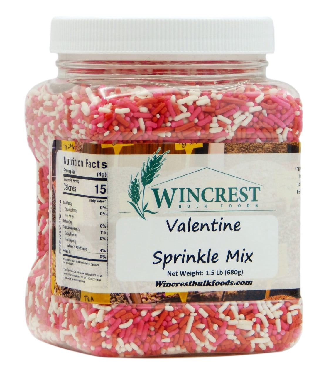 WinCrest Valentine Heart Shape & Sprinkle Mix - 1.5 Lb Tub - Walmart.com