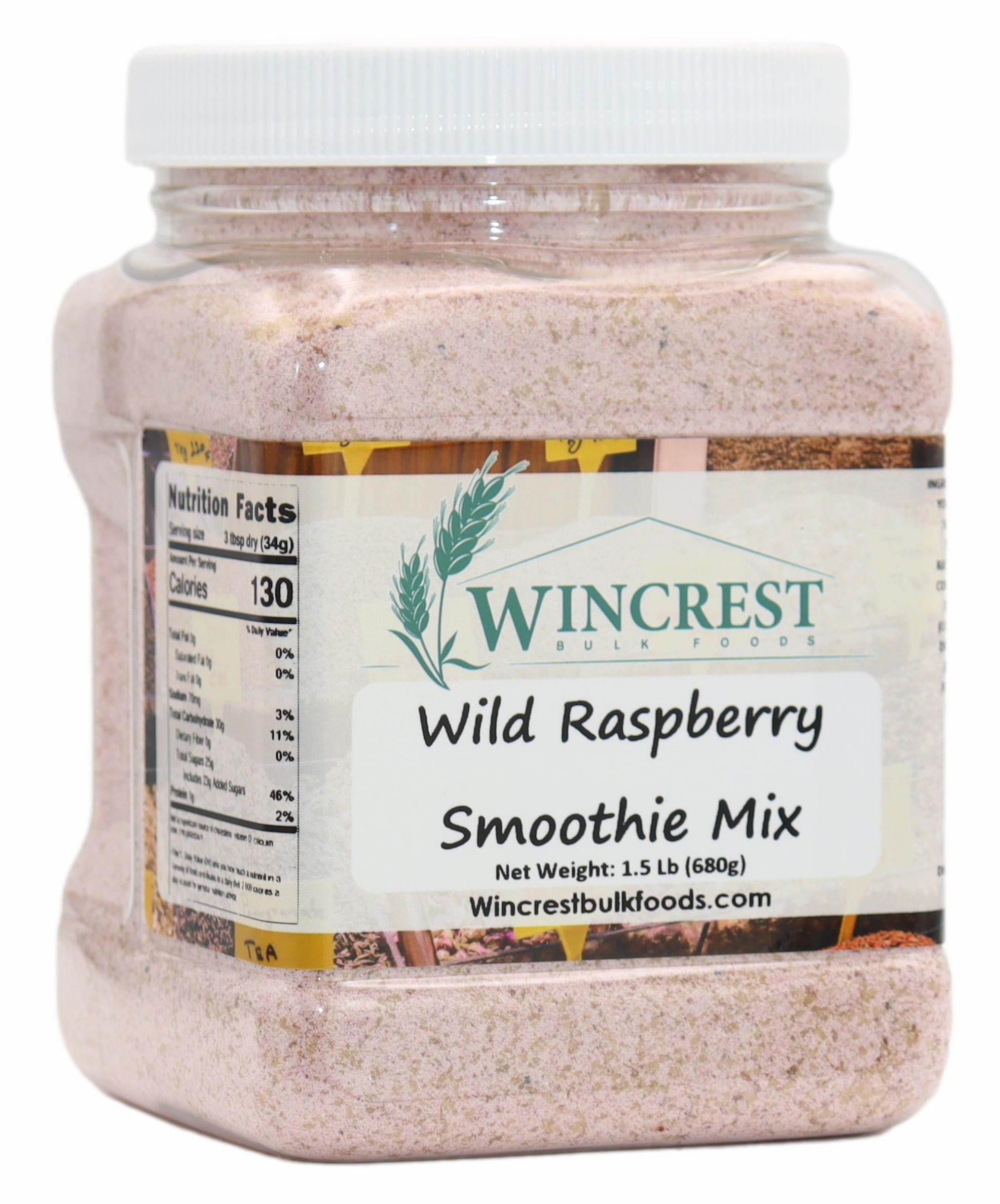 WinCrest Wild Raspberry Smoothie Mix - Fresh-Picked Flavor, 1.5 Lb Tub ...