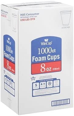 WinCup Foam Cups - 8 oz./1000 ct. - Walmart.com