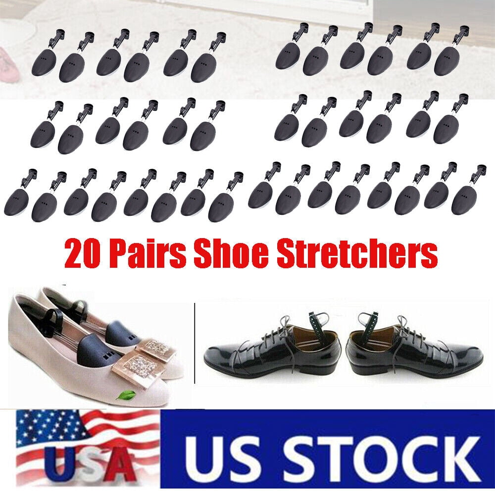 WinHolder 20Pairs Adjustable Plastic Mens Ladies Shoe Stretcher Tree ...