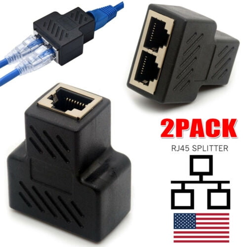 WinHolder 2PCS RJ45 Ethernet LAN Network Splitter Double Adapter Cable ...