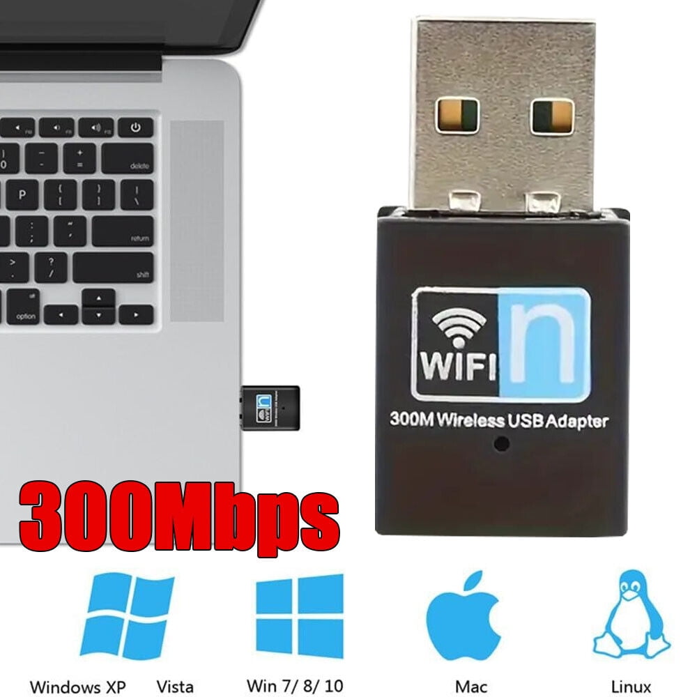 WinHolder 300Mbps Wireless USB Wifi Adapter for Desktops Laptops ...