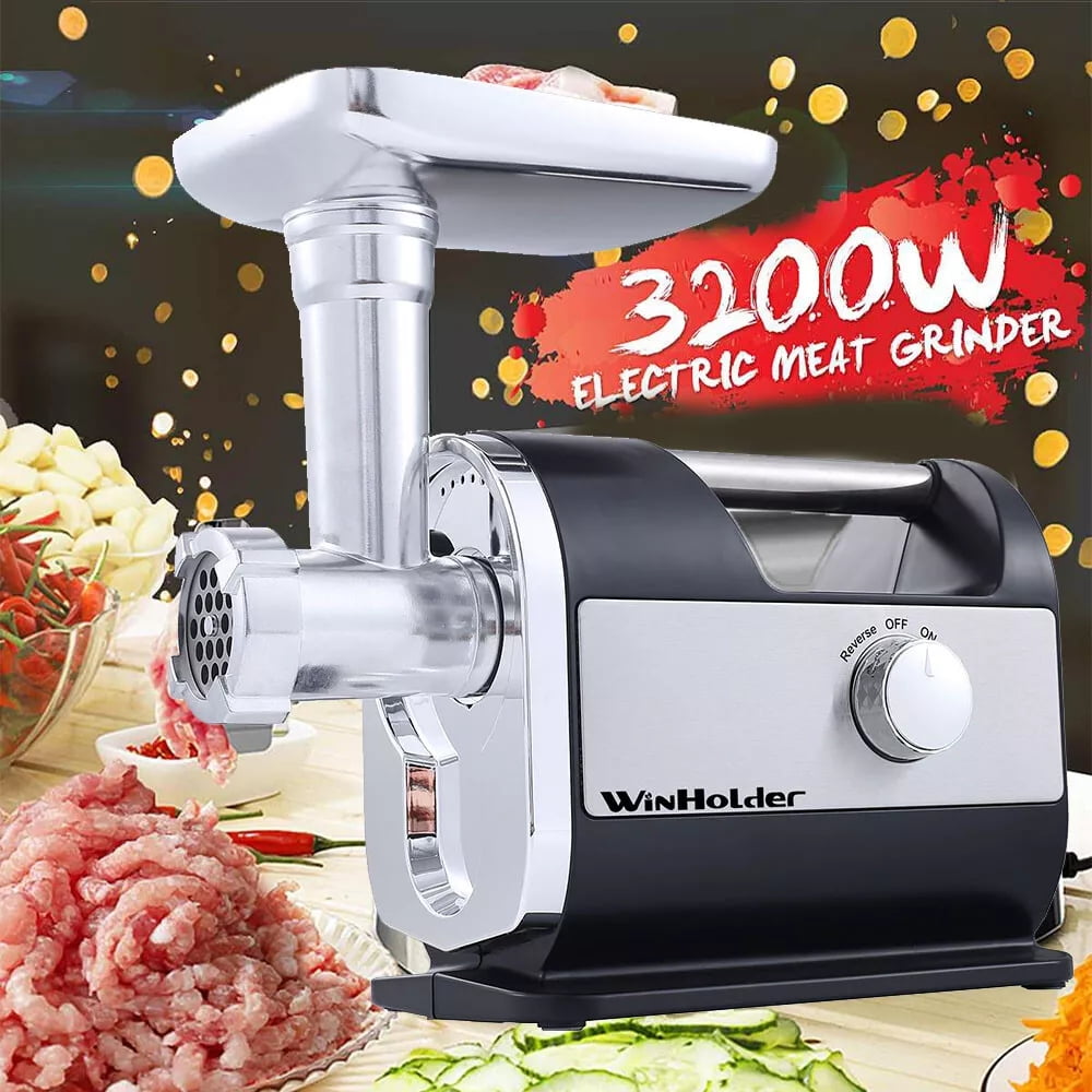 WinHolder 3200W Heavy Duty Commercial Electric Meat Grinder Sausage ...