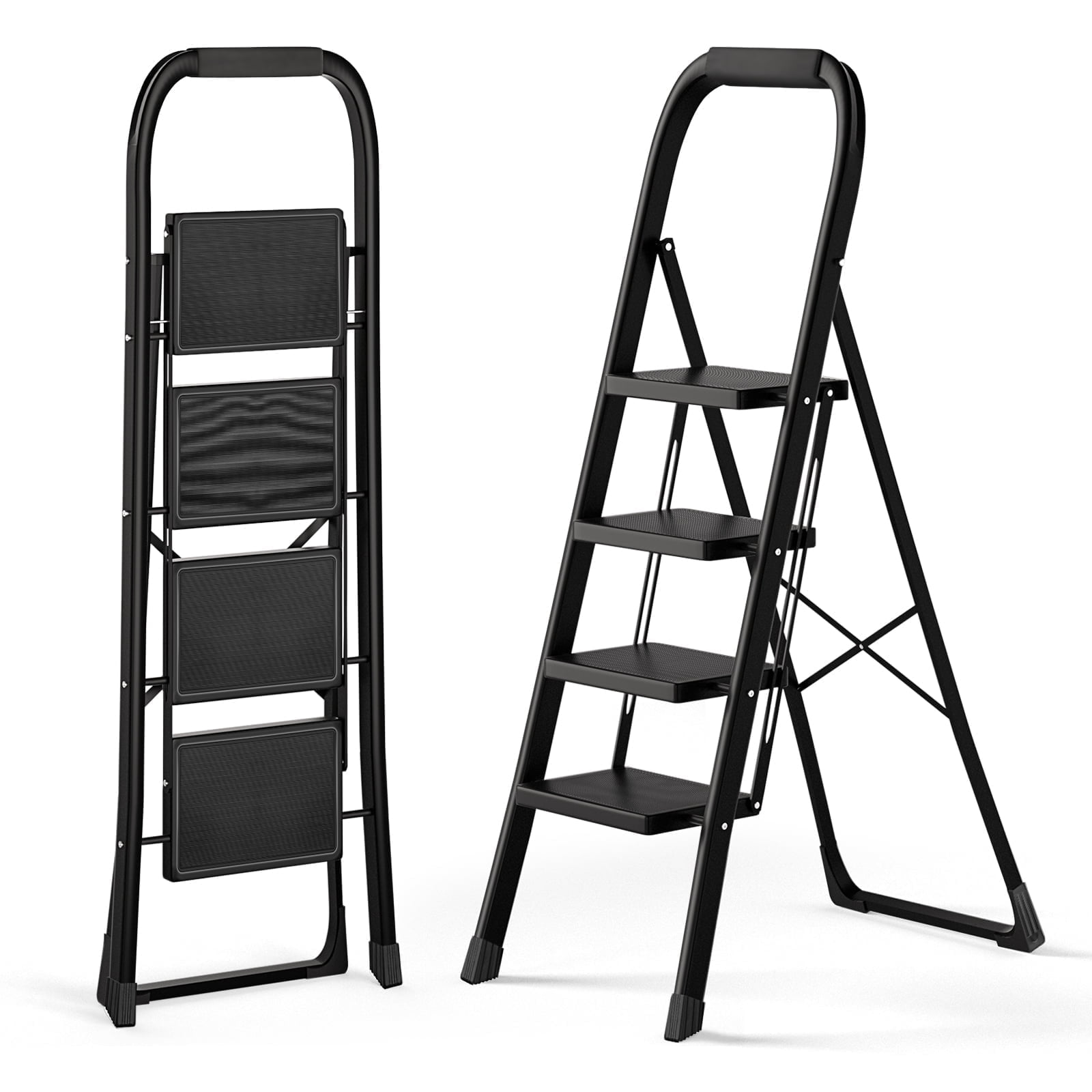 WinHolder 4 Step Ladder Step Stool Ergonomic Folding Step Stool with ...