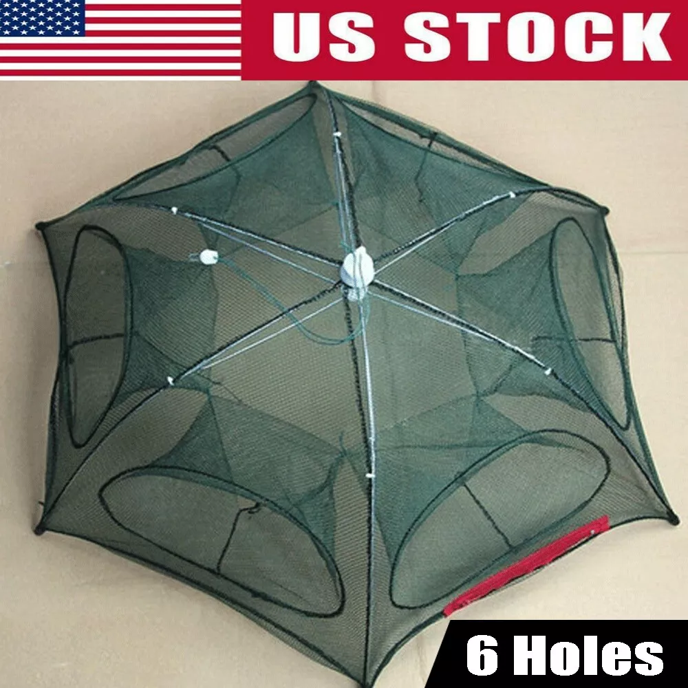 WinHolder Foldable Fishing Trap Net Crab Shrimp Crayfish Lobster Bait ...