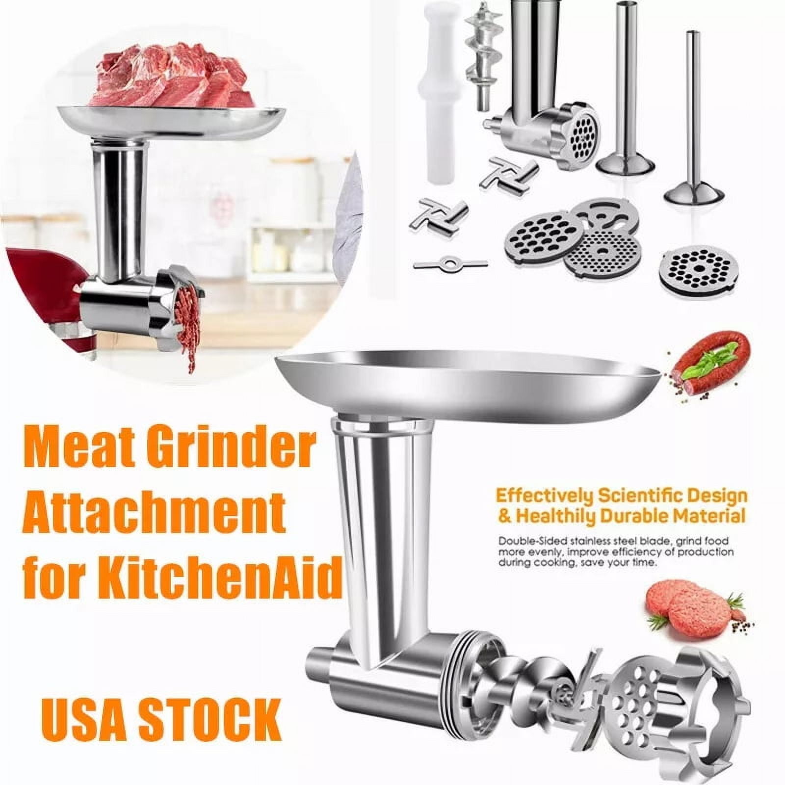 WinHolder Upgrade Food Meat Grinder Attachment For Kitchenaid Kitchen ...