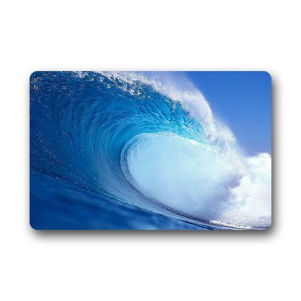 WinHome Blue Sea Ocean Waves Doormat Floor Mats Rugs Outdoors/Indoor ...