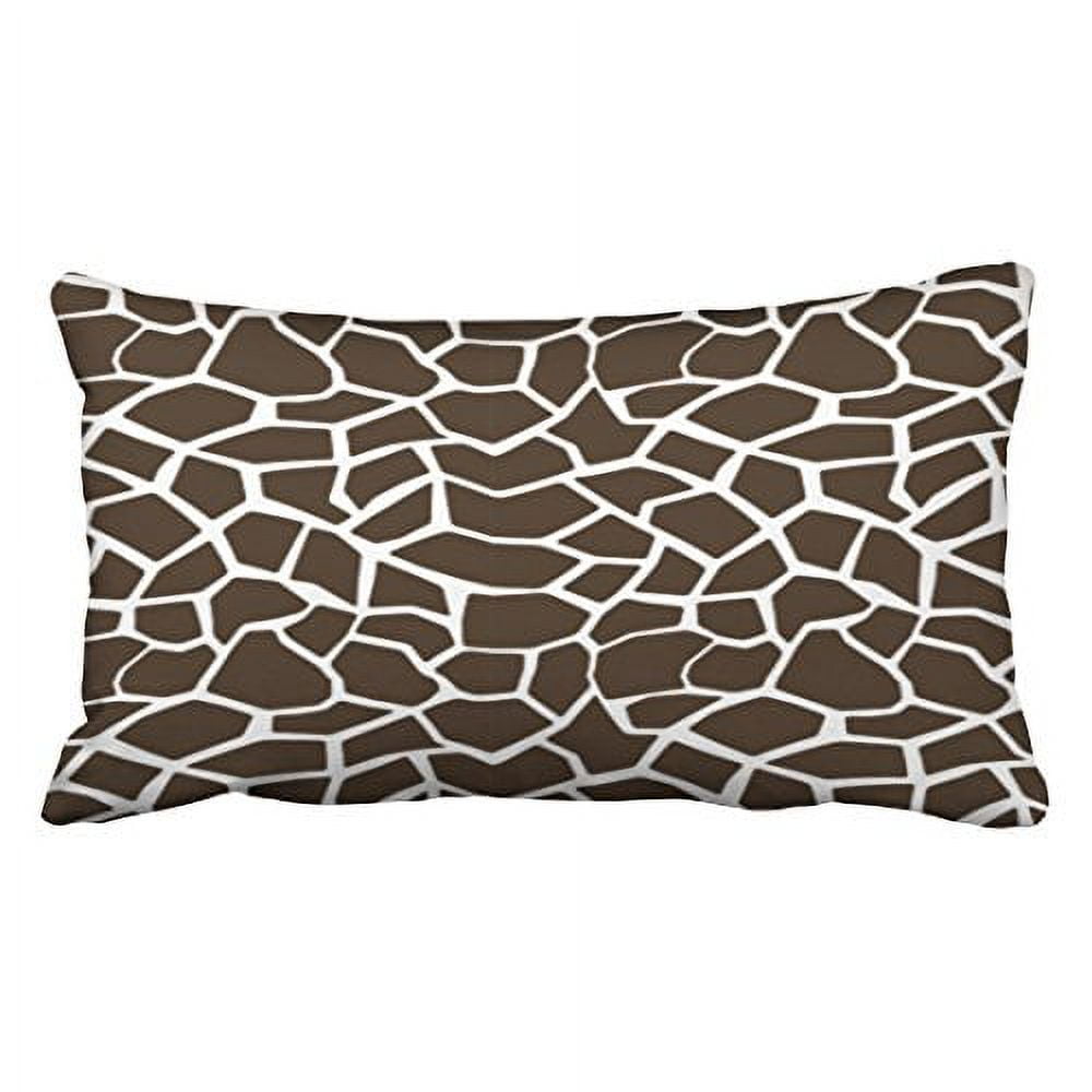 WinHome Brown Giraffe Animal Print Pattern Pillow Covers Polyester 20 x ...