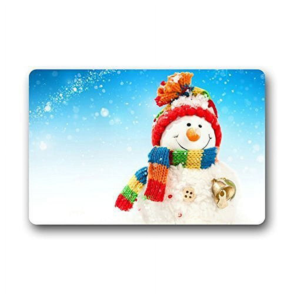 WinHome Christmas Snowman Doormat Floor Mats Rugs Outdoors/Indoor ...