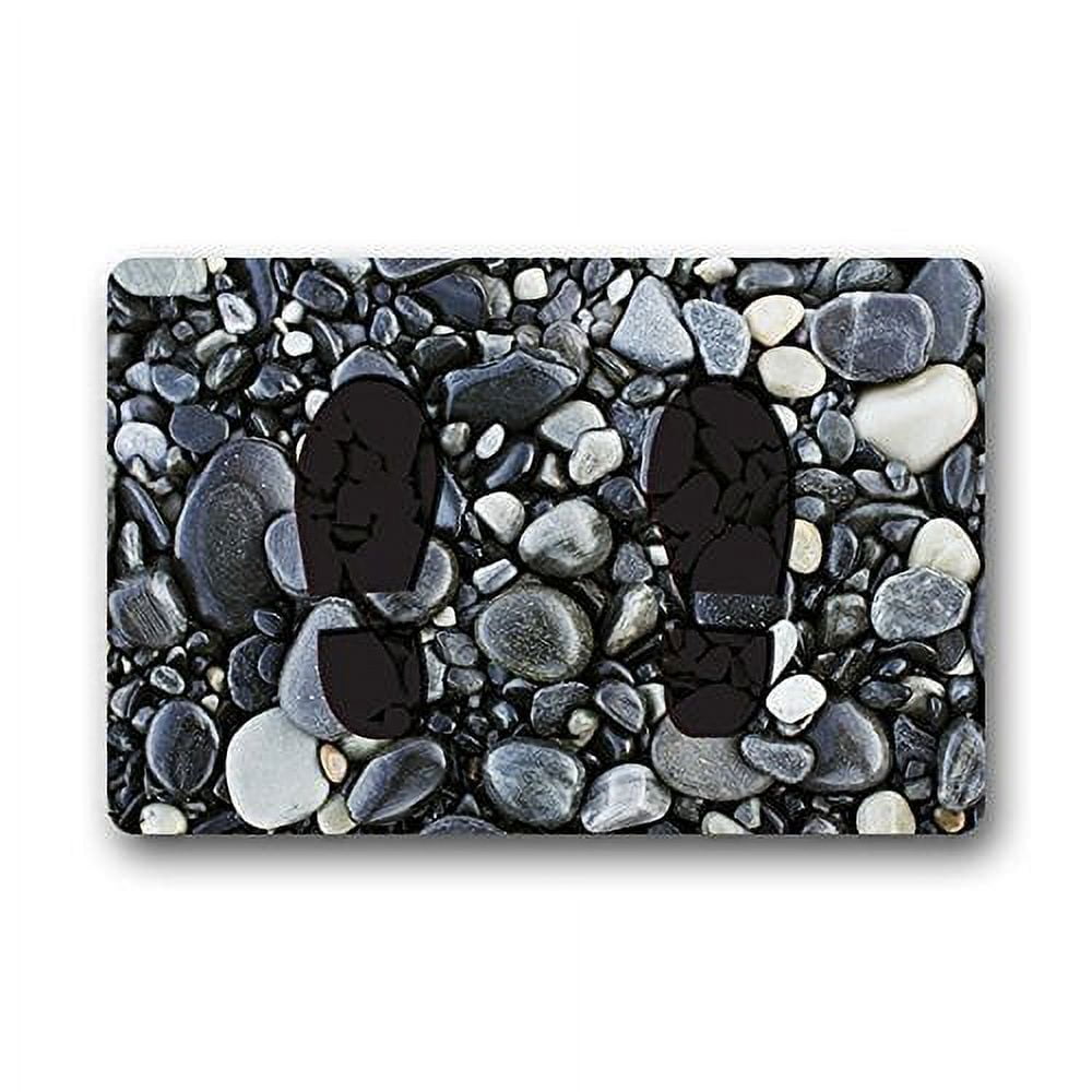WinHome Cobblestone Pattern Background Doormat Floor Mats Rugs Outdoors ...