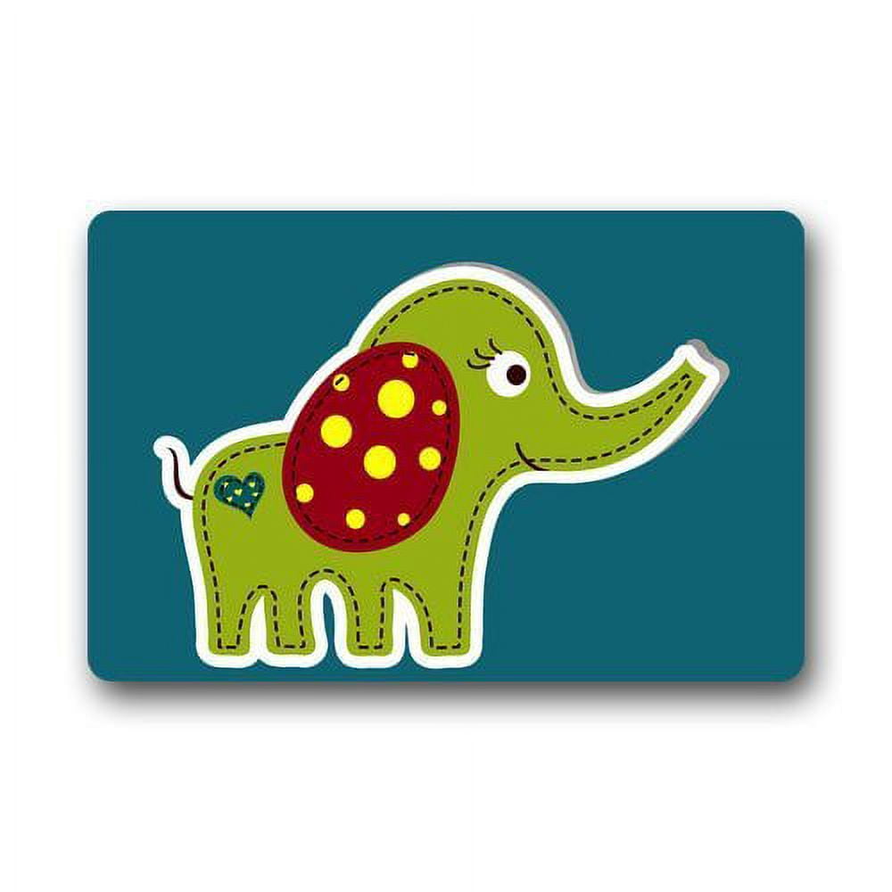WinHome Cute Cartoon Elephant Doormat Floor Mats Rugs Outdoors/Indoor ...
