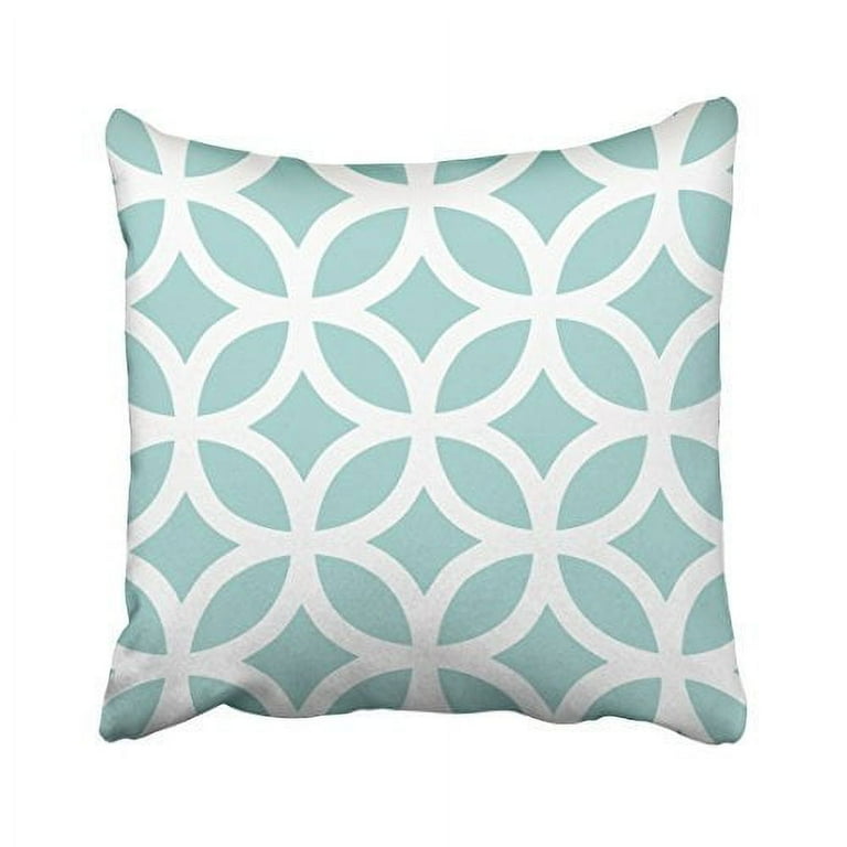 light teal patterned cushions