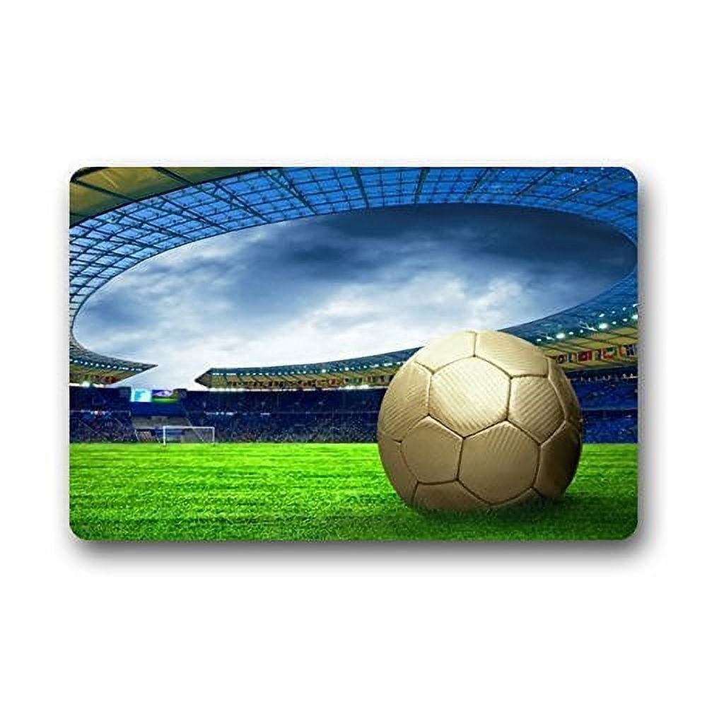WinHome Football Soccer Ball Doormat Floor Mats Rugs Outdoors/Indoor ...