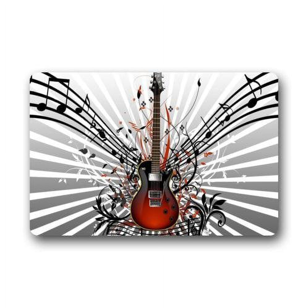 WinHome Guitar Music Notes Doormat Floor Mats Rugs Outdoors/Indoor ...