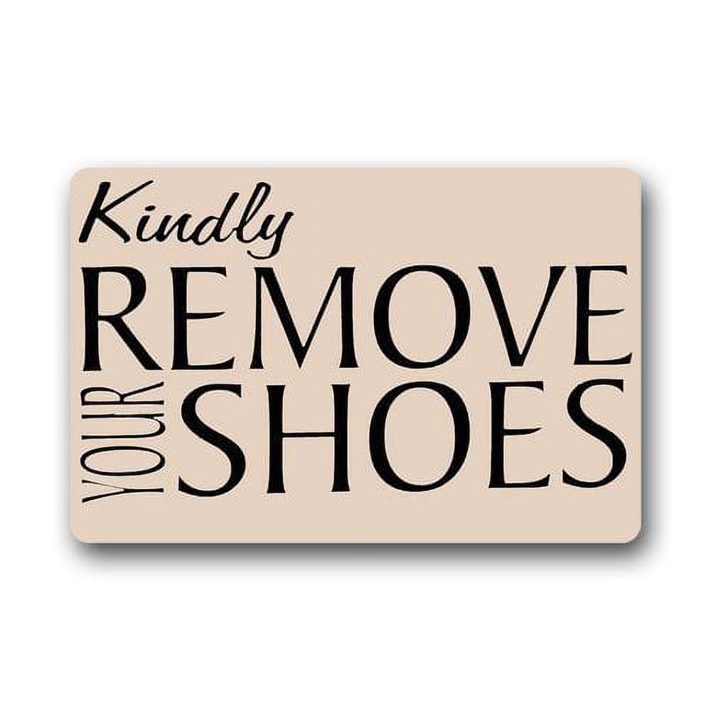 WinHome Kindly Remove Your Shoes Doormat Floor Mats Rugs Outdoors ...