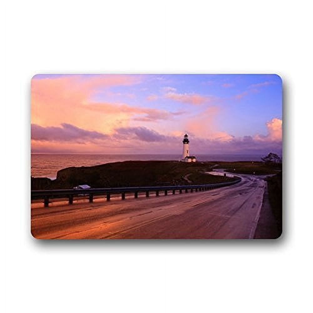 WinHome Lighthouse Art And Beautiful Scenery Doormat Floor Mats Rugs ...