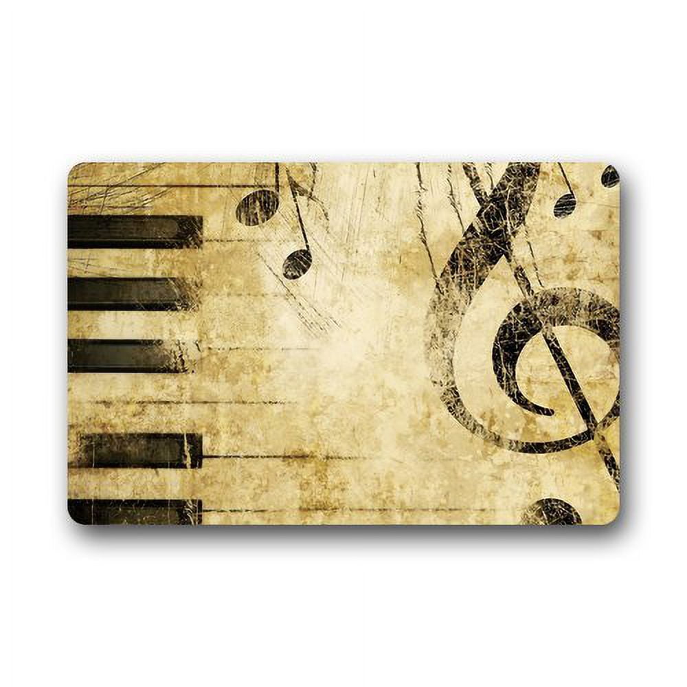 WinHome Music Note Doormat Floor Mats Rugs Outdoors/Indoor Doormat Size ...