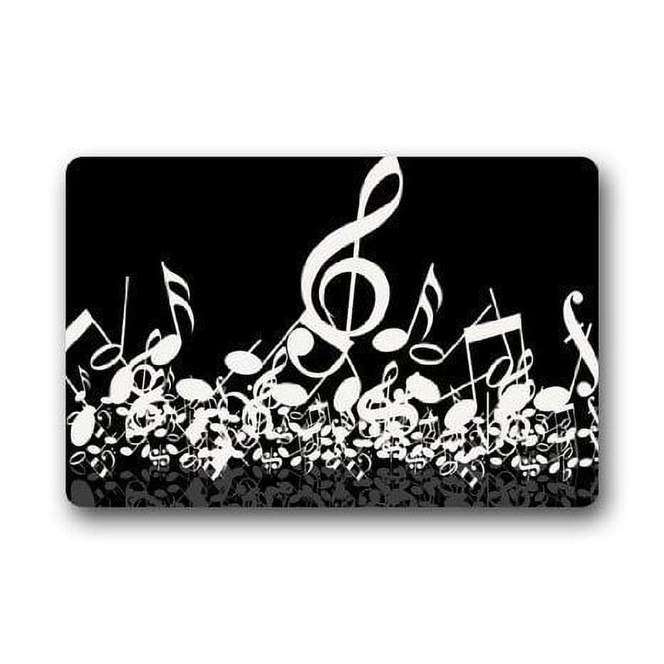 WinHome Music Notes Doormat Floor Mats Rugs Outdoors/Indoor Doormat ...