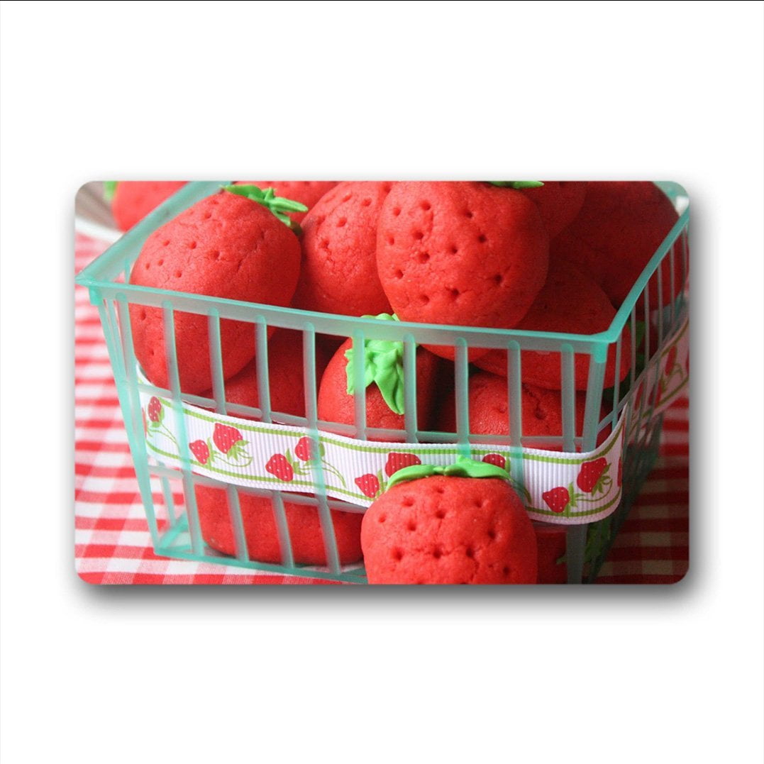 WinHome Natural Plant Strawberry Doormat Floor Mats Rugs Outdoors ...