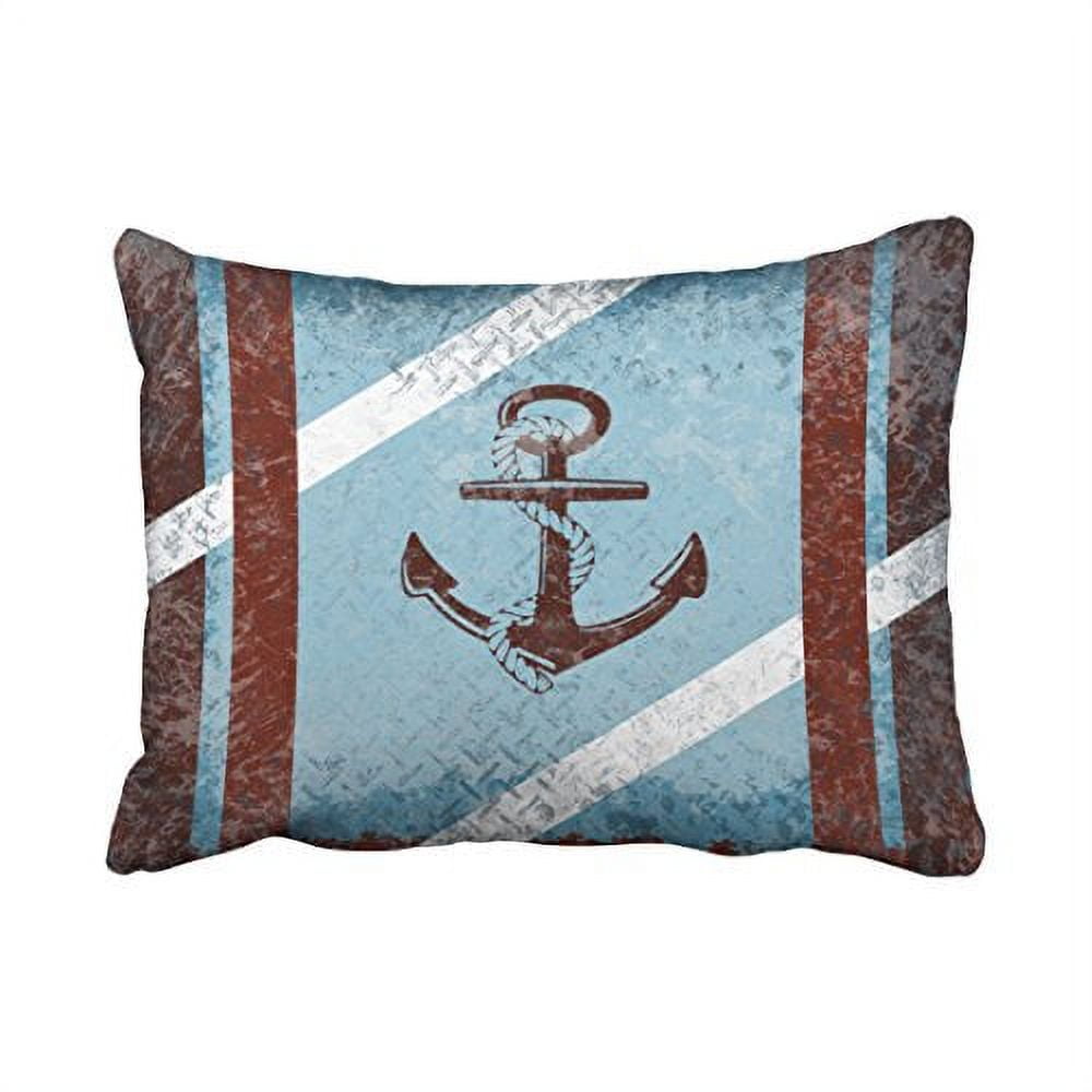 WinHome Retro Nautical Anchor Red Blue Shabby Chic Vintage Elegant ...