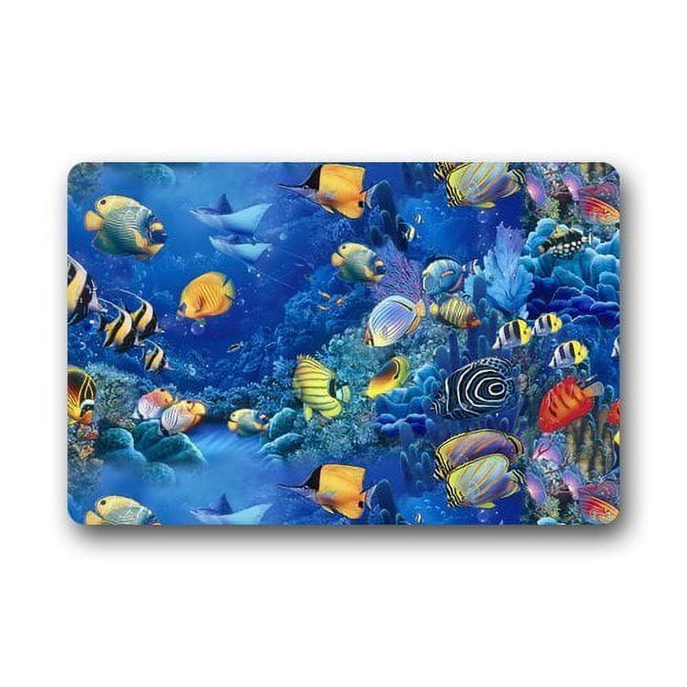 WinHome Sea Life Fish In The Underwater Doormat Floor Mats Rugs ...