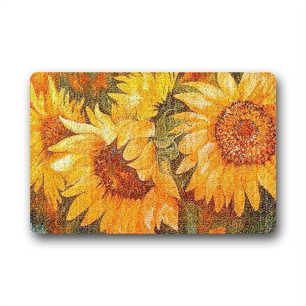 WinHome Sunflower Doormat Floor Mats Rugs Outdoors/Indoor Doormat Size ...