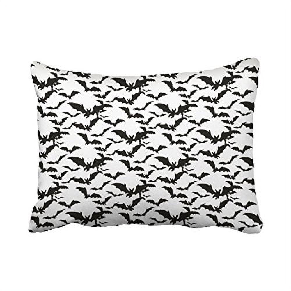 WinHome Vintage Popular Halloween Black And White Bats Print Pattern ...