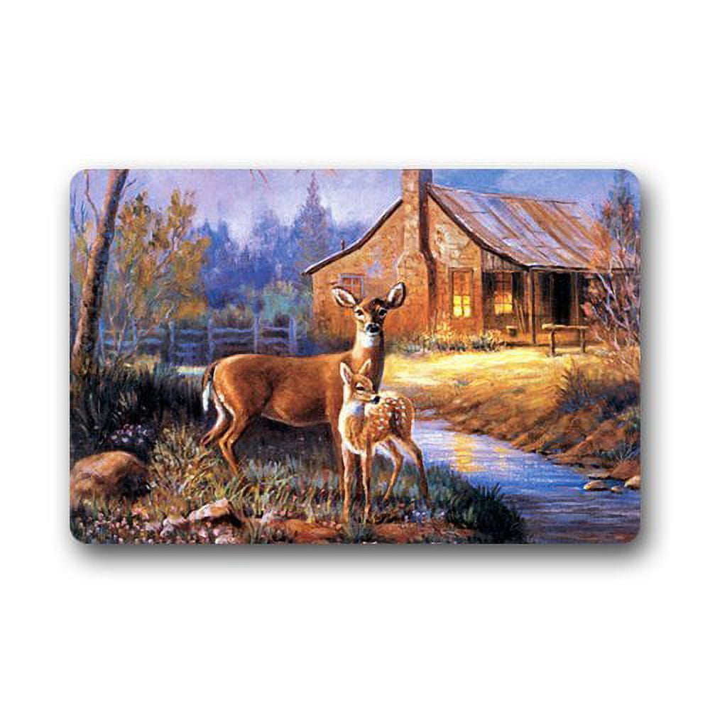 WinHome deer Doormat Floor Mats Rugs Outdoors/Indoor Doormat Size 23 ...