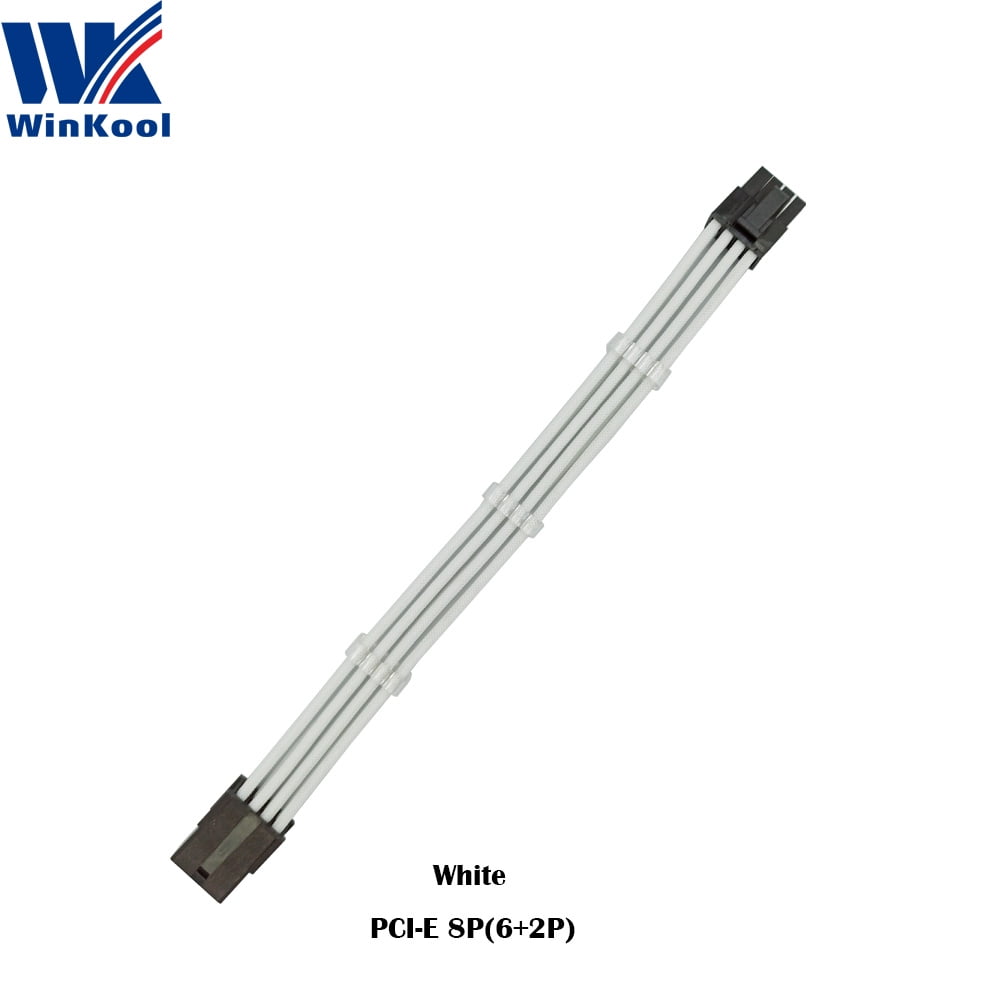 WinKool PCI-E 8PIN 18AWG Pure Color Male to Female Sleeve extension ...