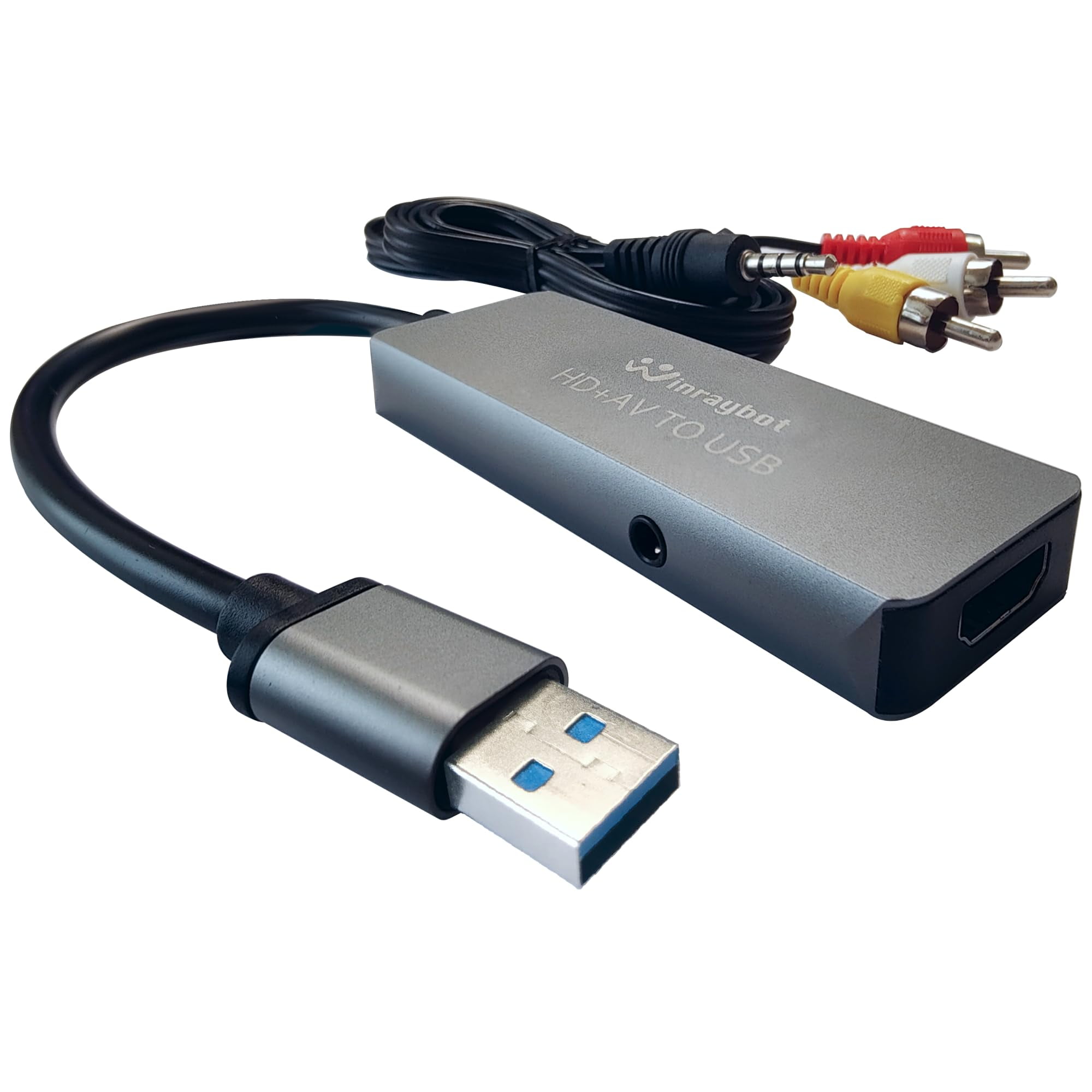 WinRaybot Composite USB Video Capture Card for VHS/hdmi/RCA/av,VHS to Digital Converter USB, VCR ...