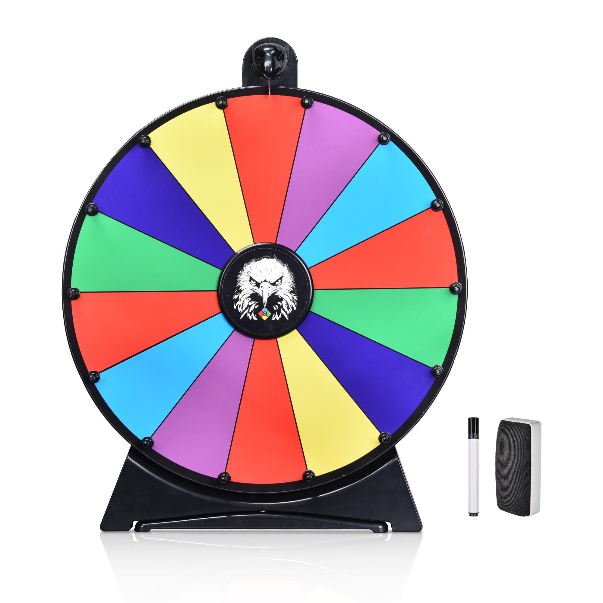WinSpin 20" Prize Wheel 14 Slots Dry Erase Spinning Wheel for Pub Party ...