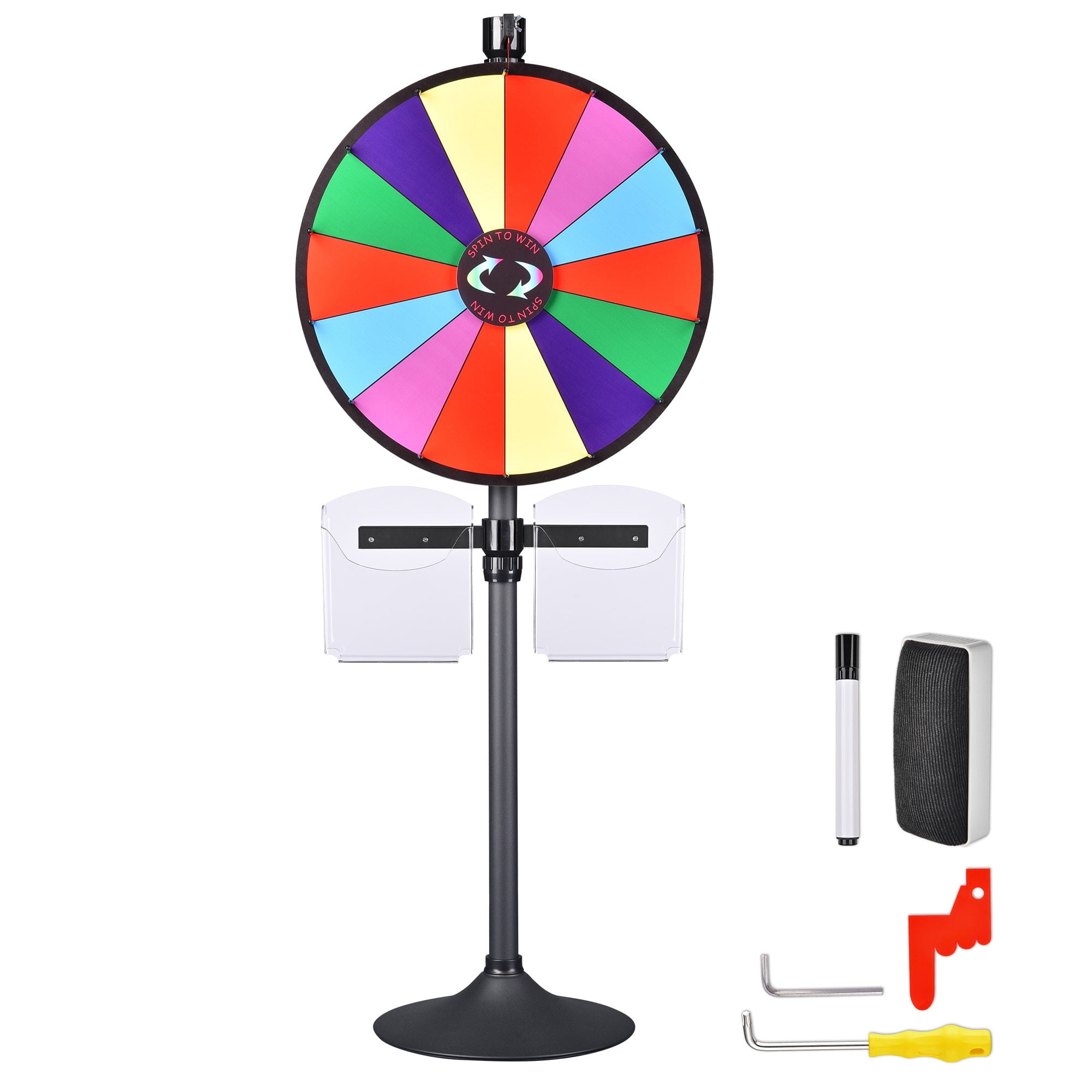 WinSpin 24" Prize Wheel Tabletop Floor Stand Spinning Game Brochure ...