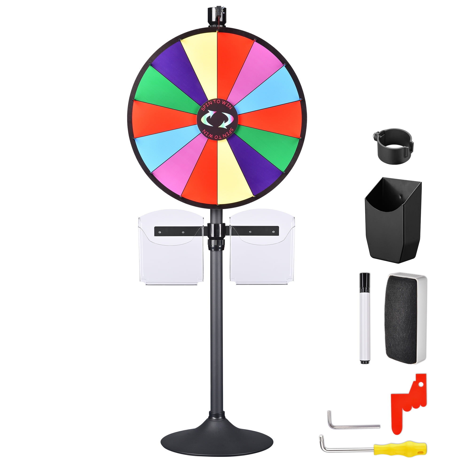WinSpin 24" Prize Wheel Tabletop Floor Stand Spinning Game Brochure ...