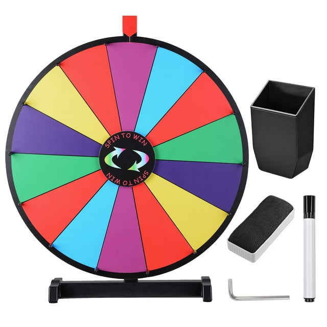 WinSpin 24" Carnival Game Spinner Stand with Color Dry Erase, Tabletop ...