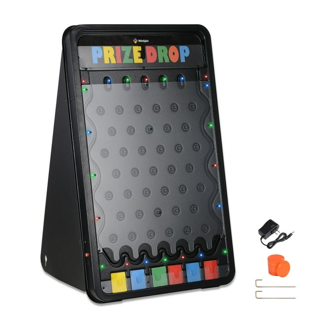 WinSpin Medium Prize Drop Board Game with LED Light, 10 Pucks for ...