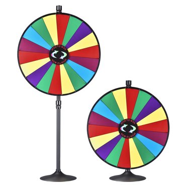 "ZENSTYLE 24"" Carnival Prize Wheel Spinner Game Stand with Adjustable ...